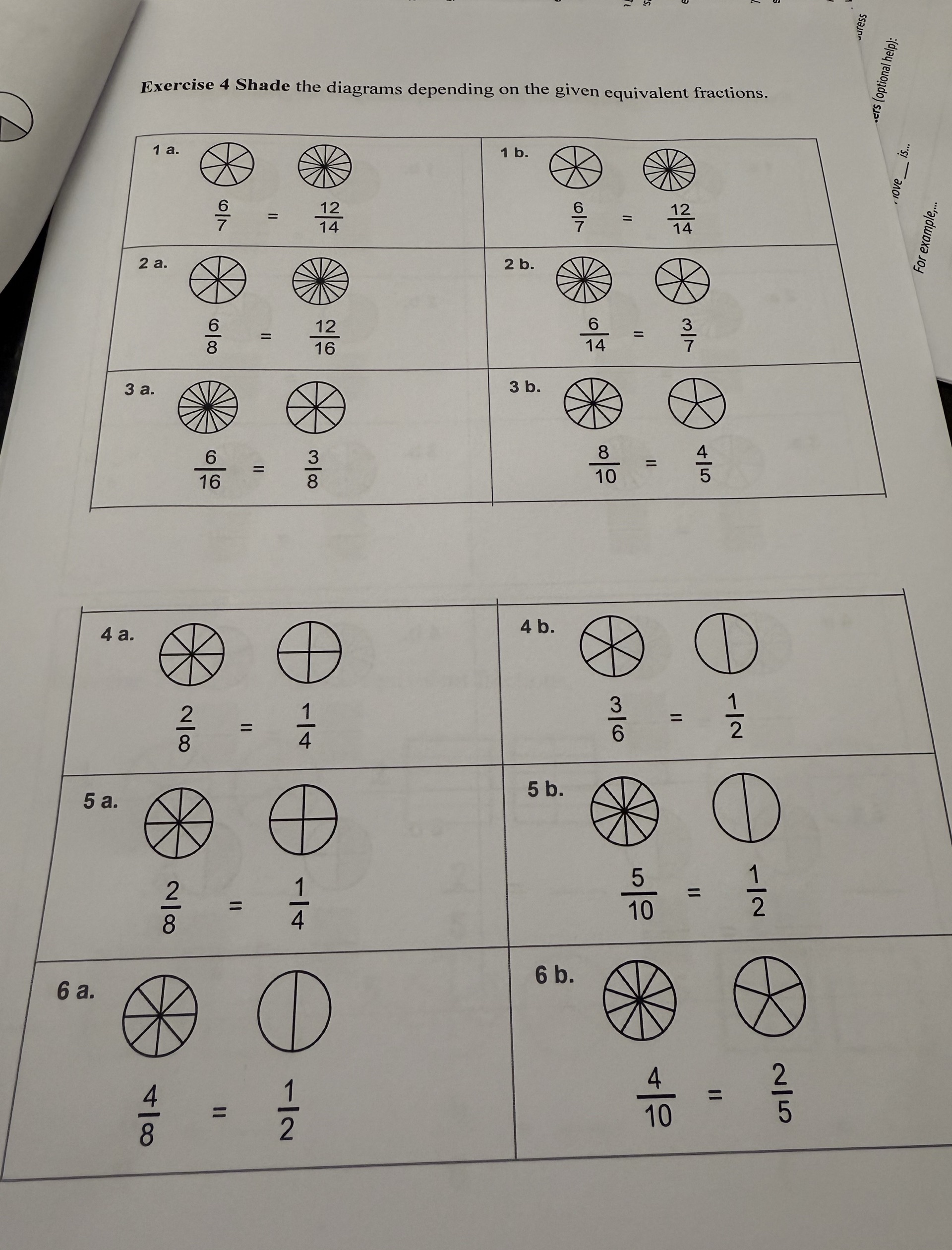 Exercise 4 Shade the diagrams depending on | StudyX