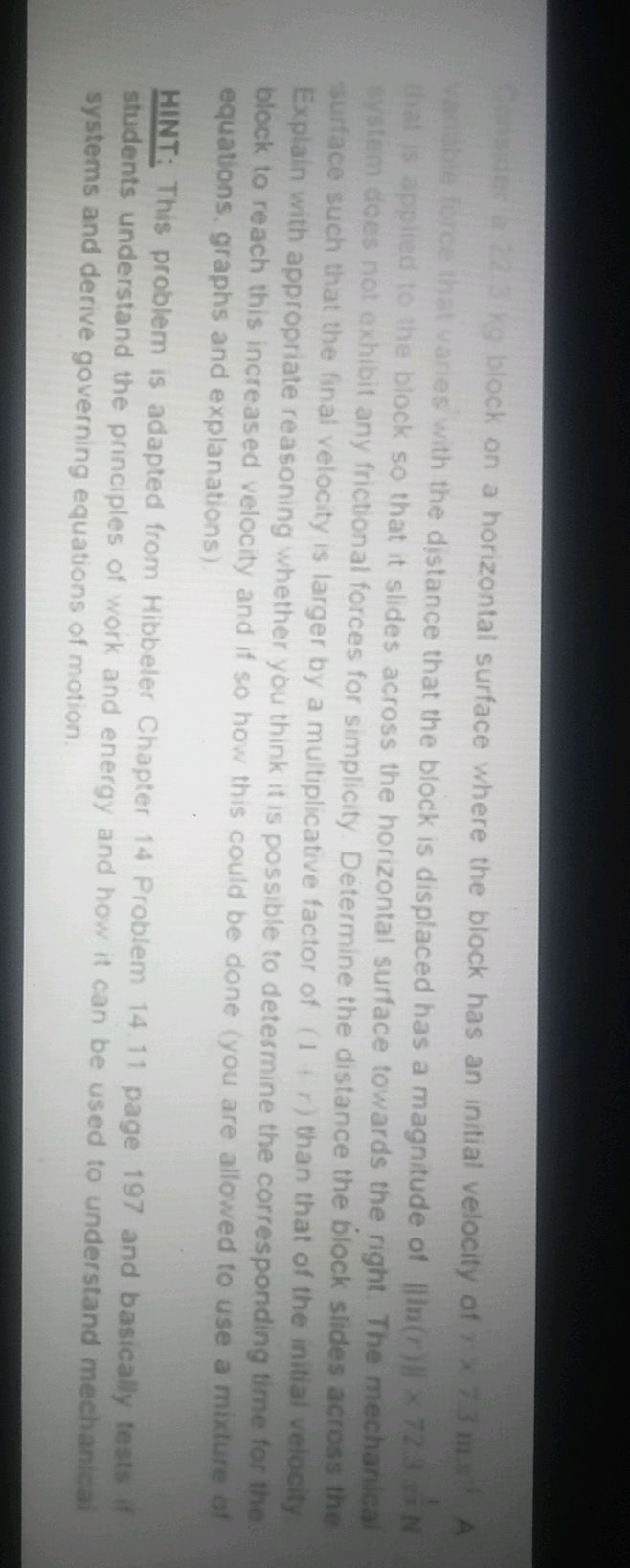 Consider a 22.3 kg block on a horizontal | StudyX