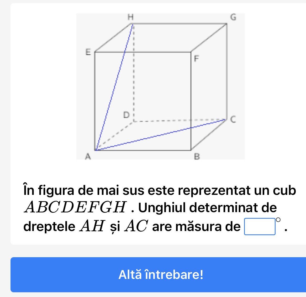 În figura de mai sus este reprezentat un cub | StudyX