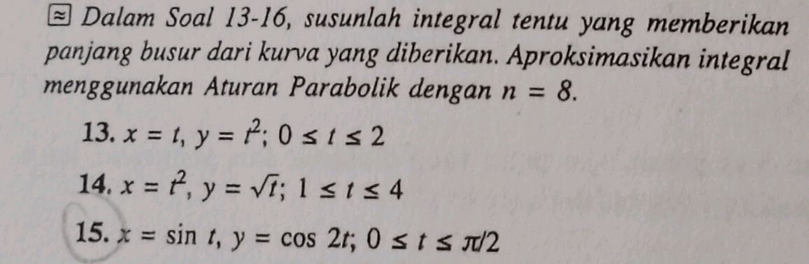 Dalam Soal 13-16, susunlah integral tentu | StudyX