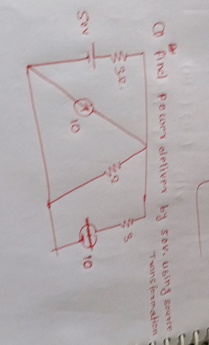 Q Find power deliver by 50V using source | StudyX