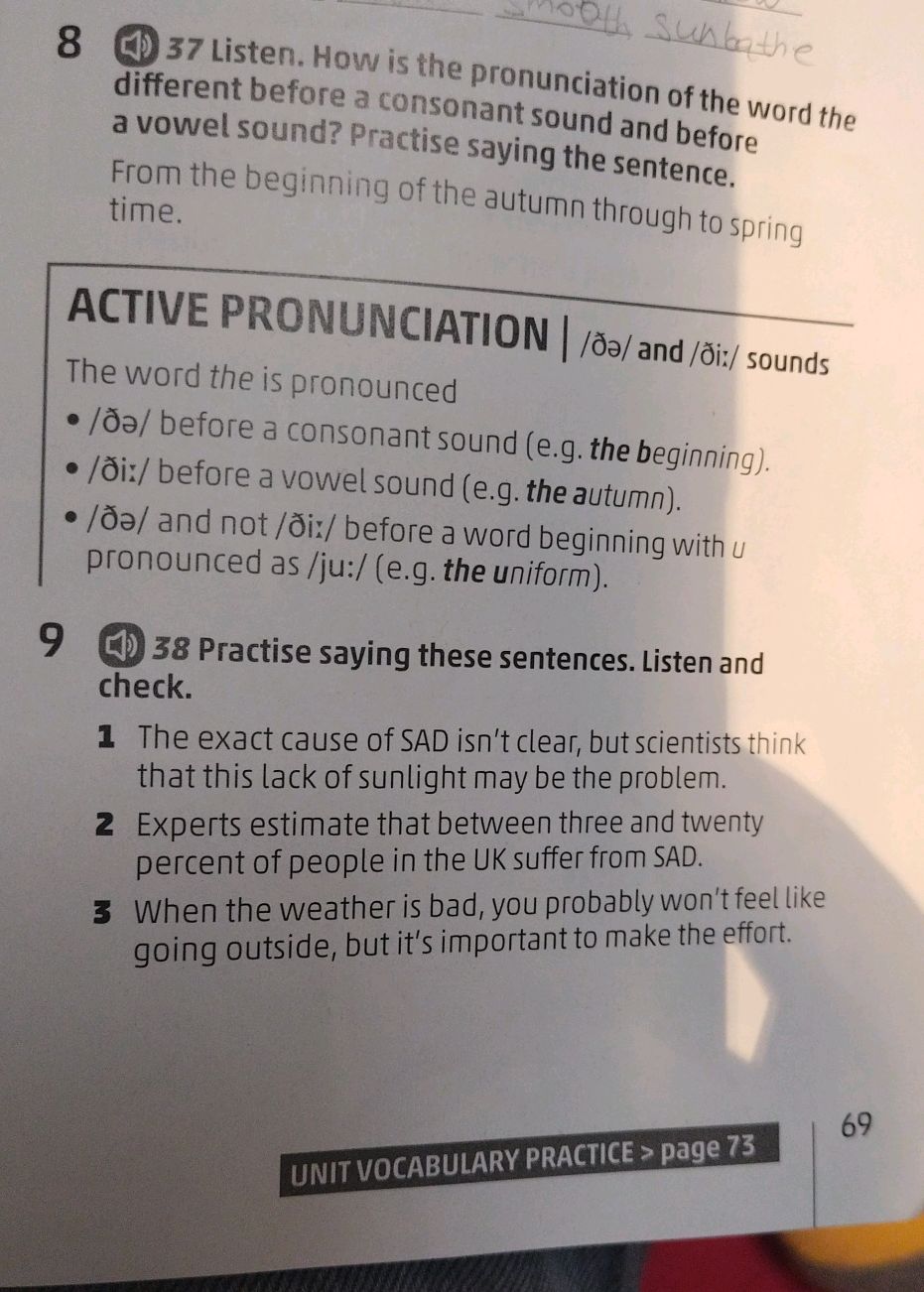 8 37 Listen. How is the pronunciation of the | StudyX