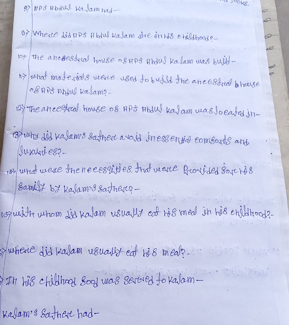 8) APJ Abdul Kalam had- 9) Where did APJ | StudyX