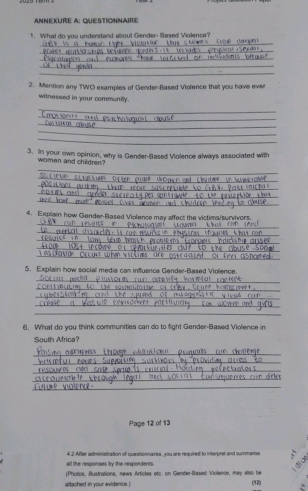 1. What do you understand about Gender- | StudyX