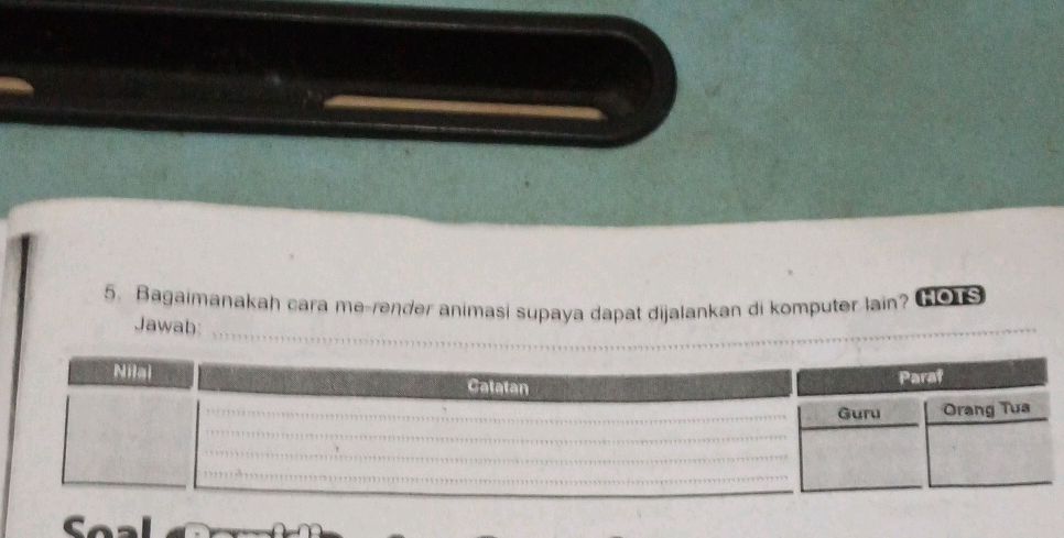 5. Bagaimanakah cara me-render animasi | StudyX