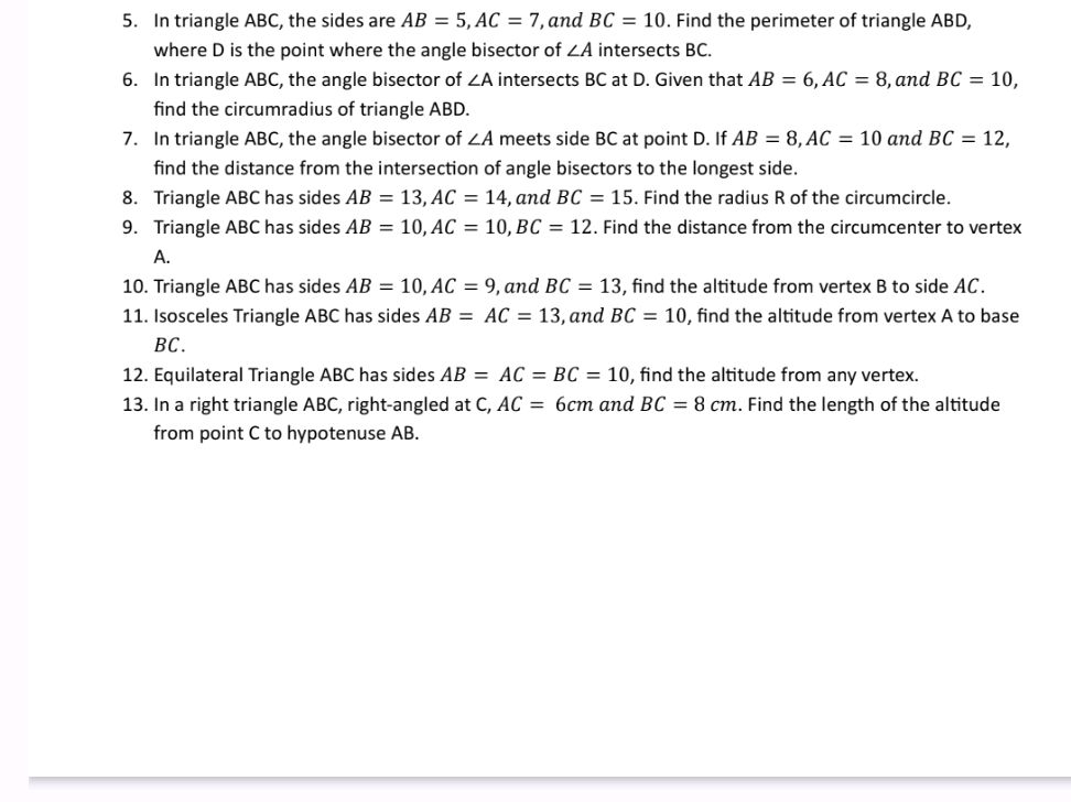 5. In triangle ABC, the sides are AB = 5, AC | StudyX