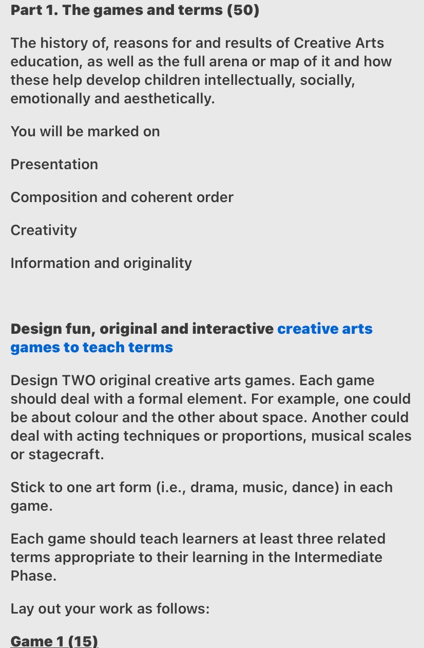 Part 1. The games and terms (50) The | StudyX