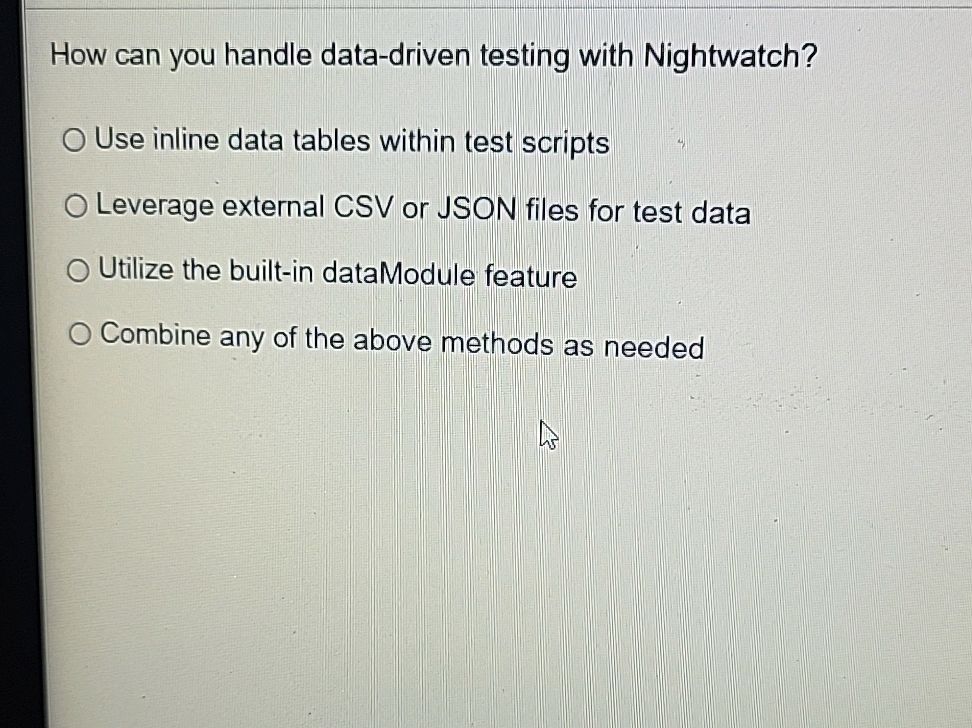 How can you handle data-driven testing with | StudyX