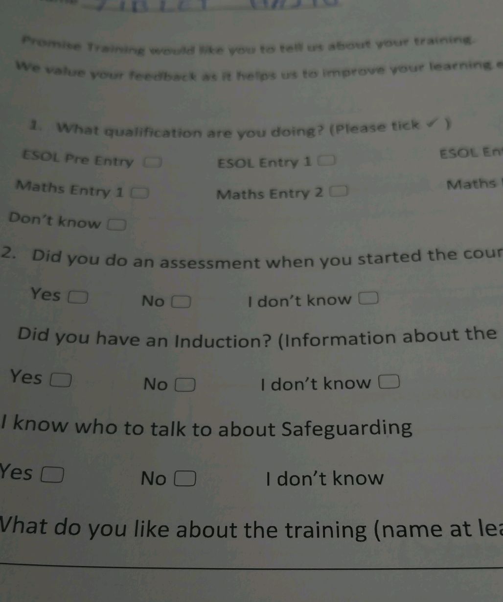 1. What qualification are you doing? (Please | StudyX