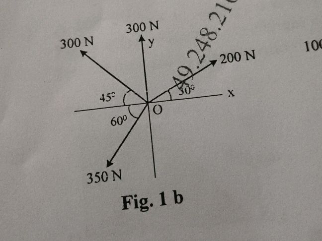 The image shows a diagram of forces acting | StudyX