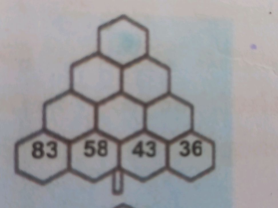The image shows a pattern of hexagons with | StudyX