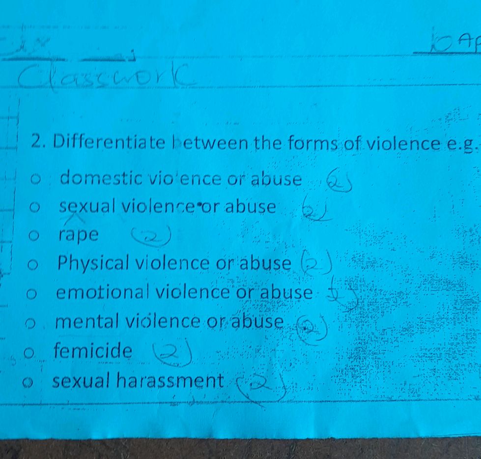 2. Differentiate between the forms of | StudyX