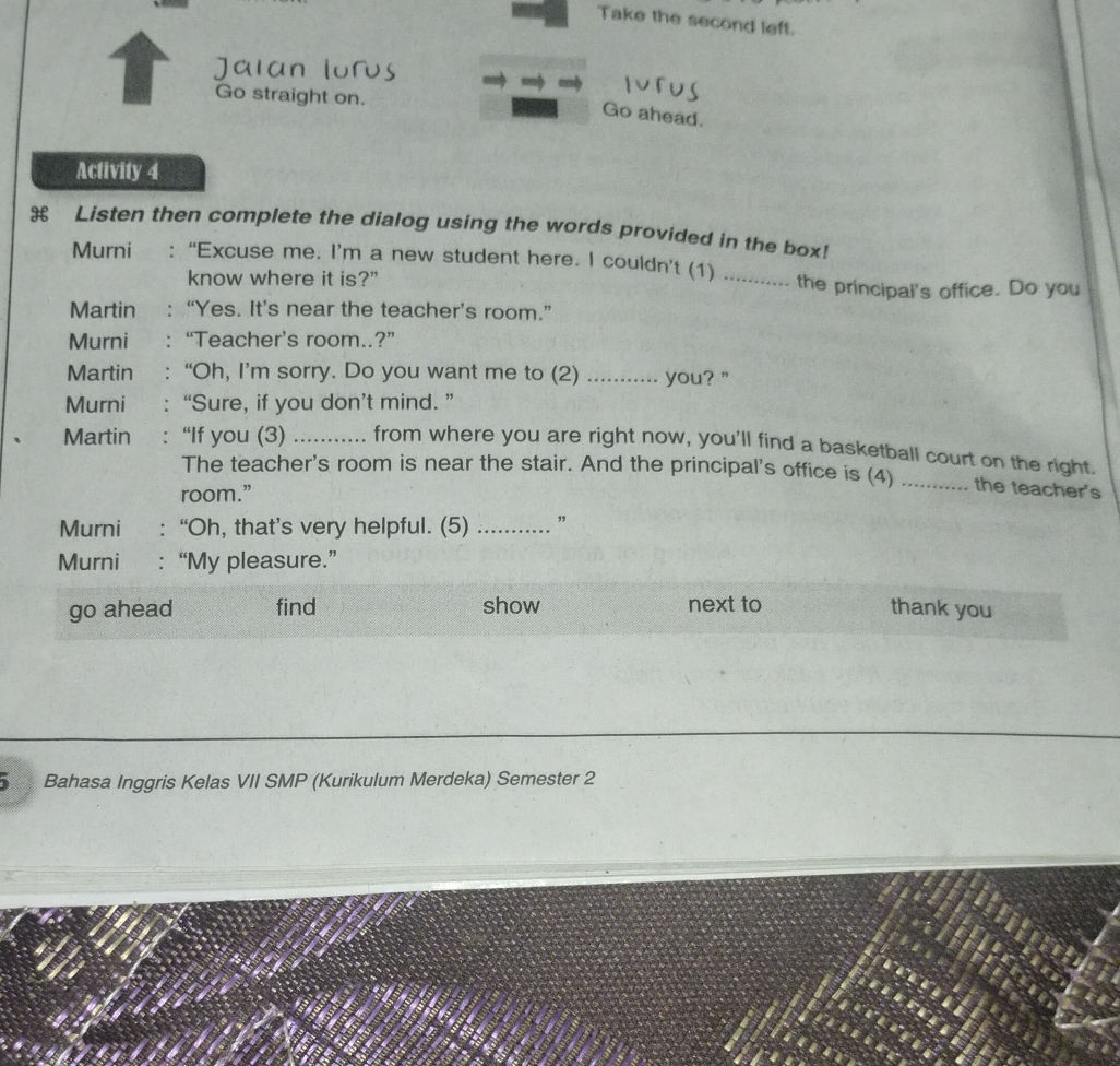 Listen then complete the dialog using the | StudyX