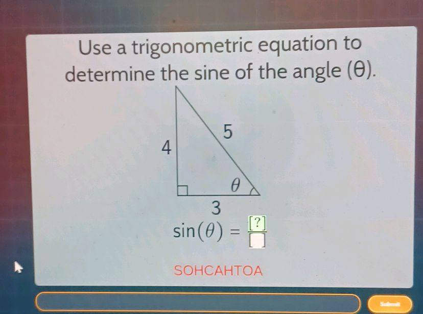 Use a trigonometric equation to determine | StudyX