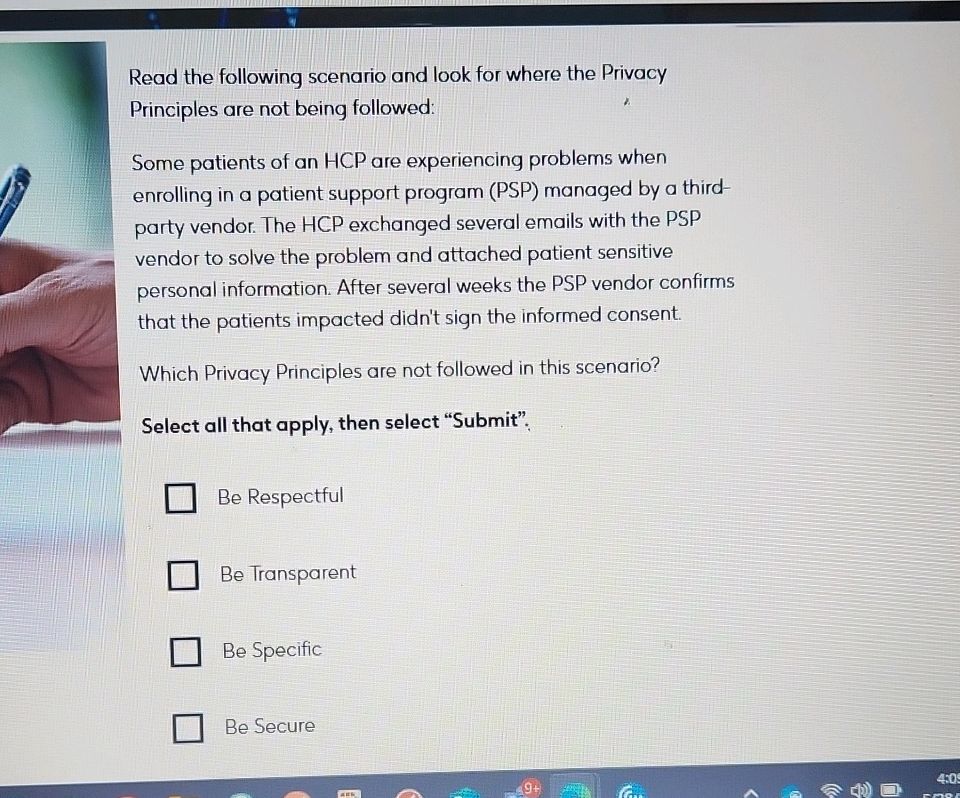 Read the following scenario and look for | StudyX