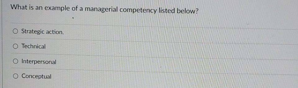 What is an example of a managerial | StudyX