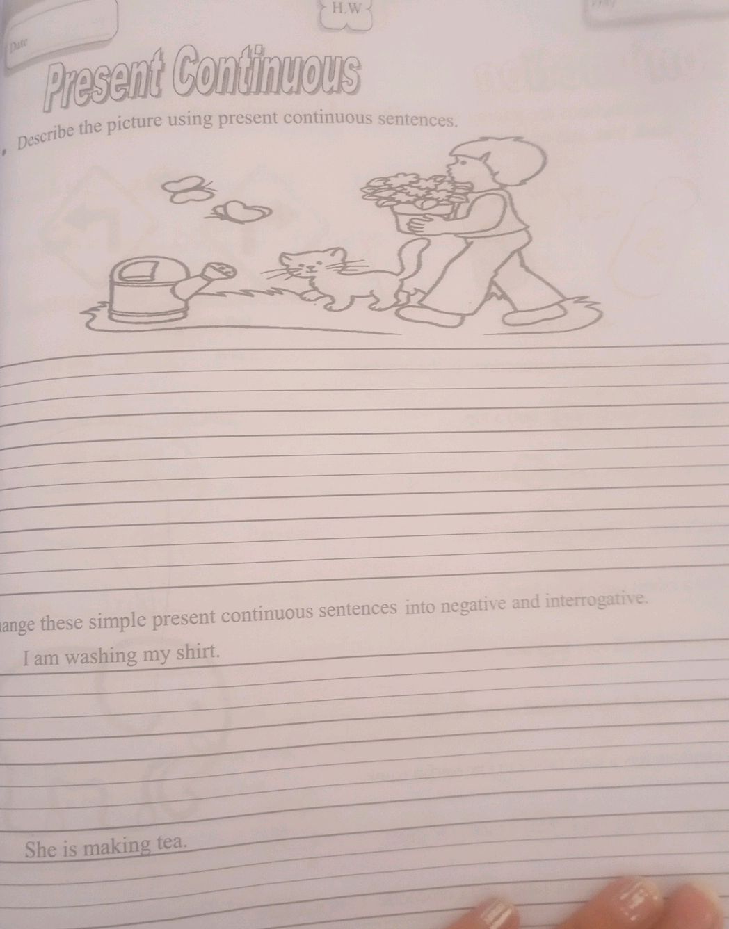 Describe the picture using present | StudyX