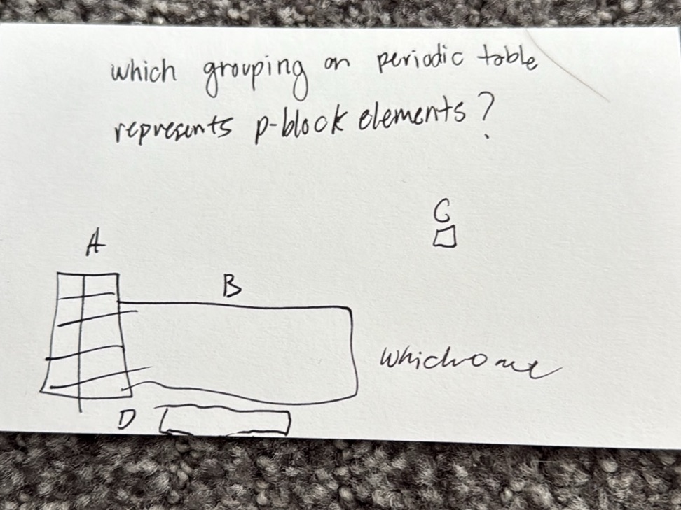 Which grouping on periodic table represents | StudyX