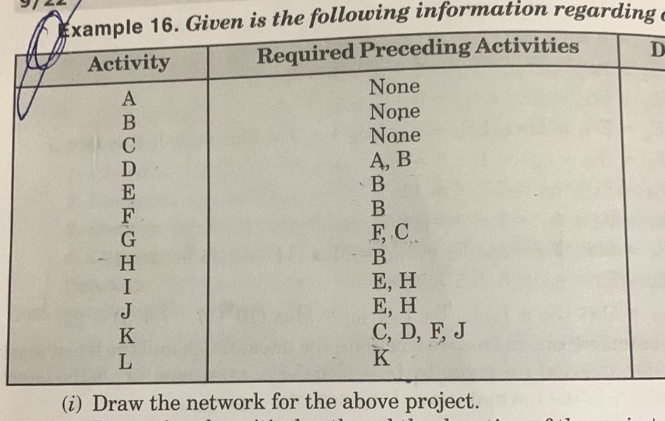 Example 16. Given is the following | StudyX