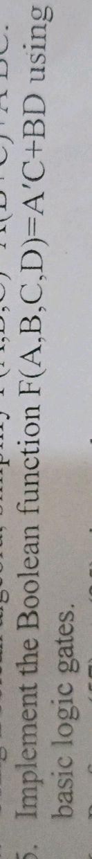Implement the Boolean function | StudyX