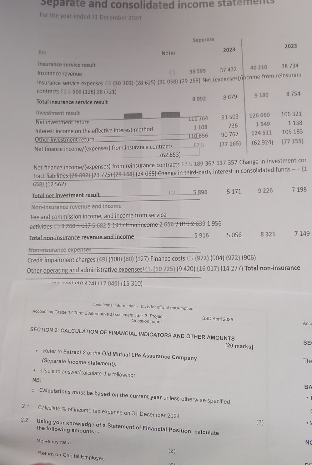 SECTION 2: CALCULATION OF FINANCIAL | StudyX
