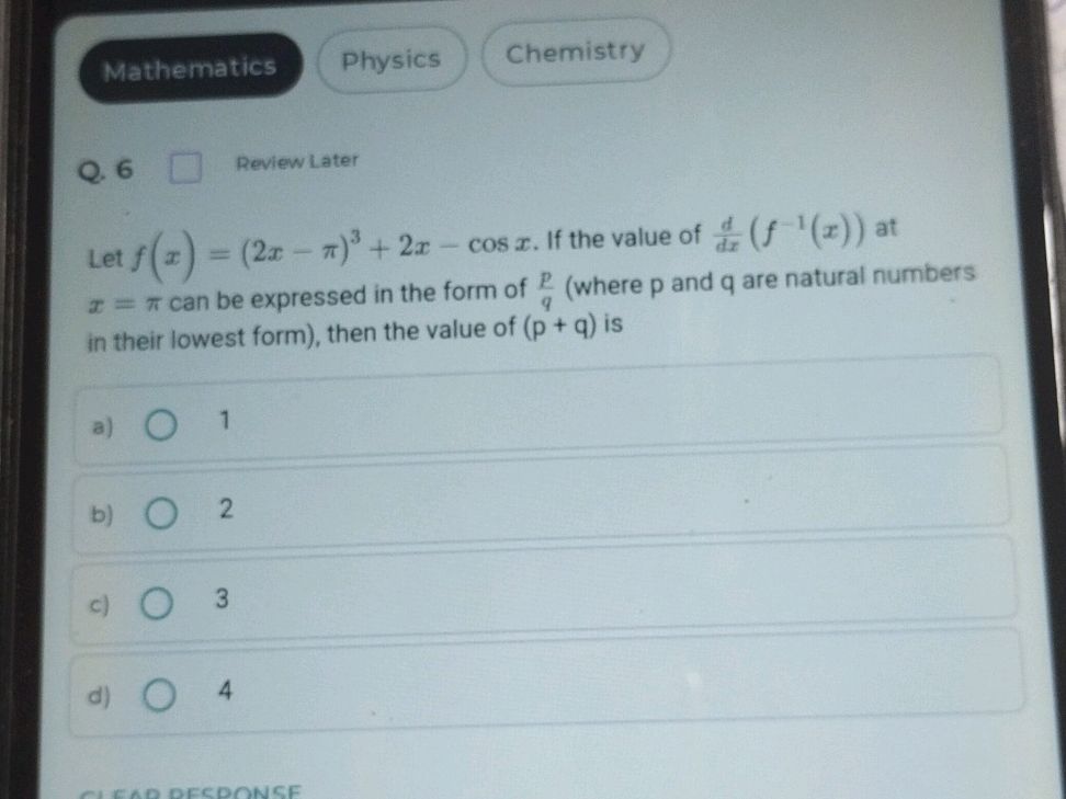 Let $f(x) = (2x - )^3 + 2x - cos x$. If the | StudyX