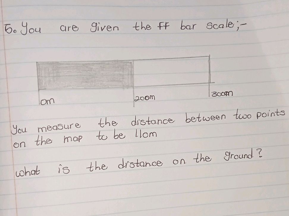 6. You are given the ff bar scale;- | StudyX