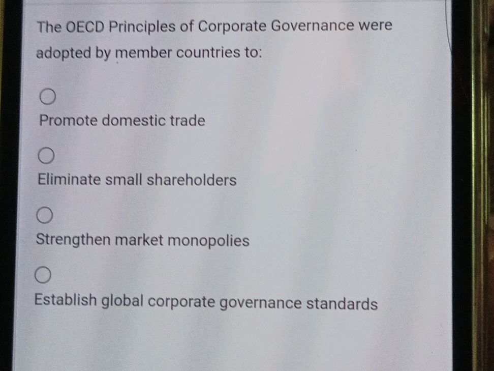 The OECD Principles of Corporate Governance | StudyX