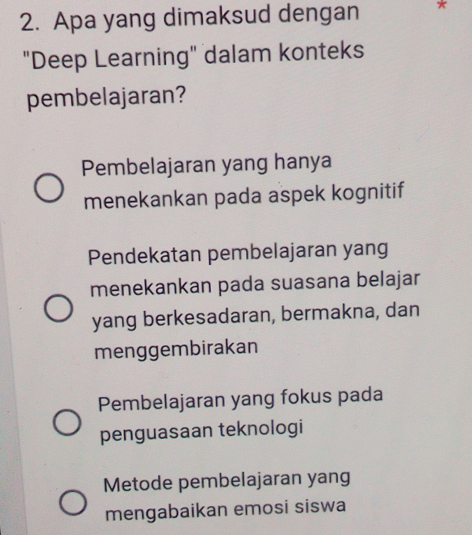 2. Apa yang dimaksud dengan "Deep Learning" | StudyX