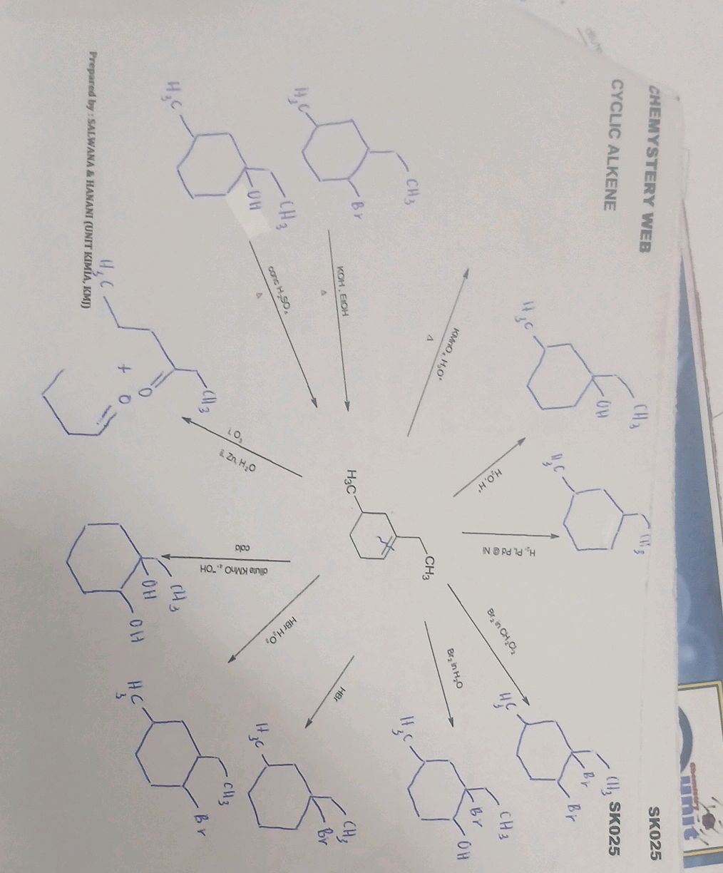 The image presents a reaction scheme for | StudyX