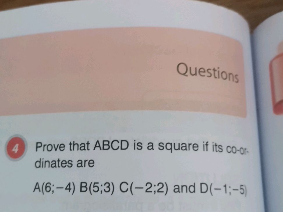 Prove that ABCD is a square if its | StudyX