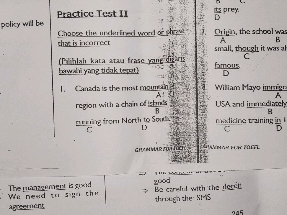 Choose the underlined word or phrase that is | StudyX