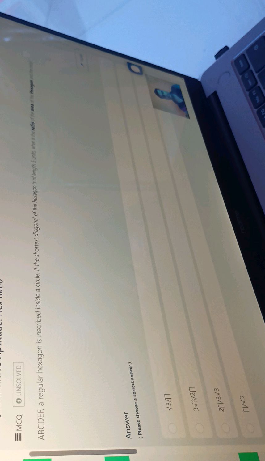 ABCDEF, a regular hexagon is inscribed | StudyX