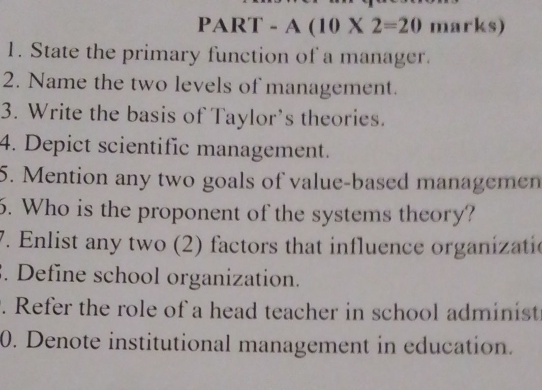 PART - A (10 X 2=20 marks) 1. State the | StudyX