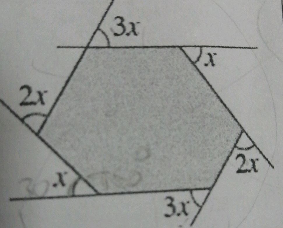 The image shows a polygon with angles | StudyX