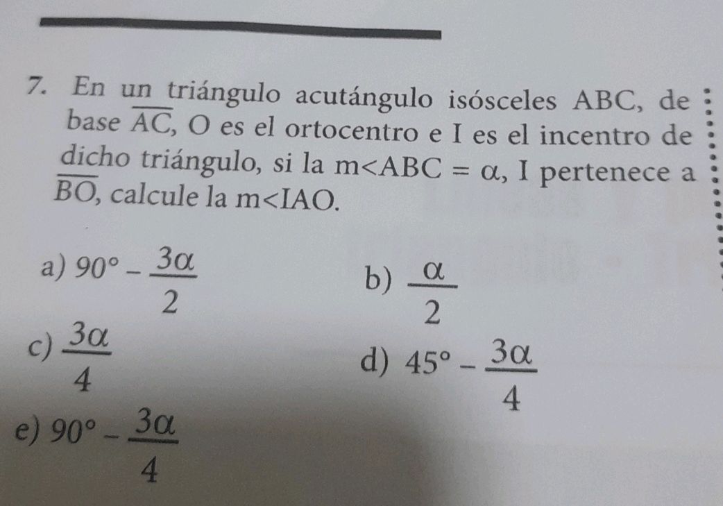 En un triángulo acutángulo isósceles ABC, de