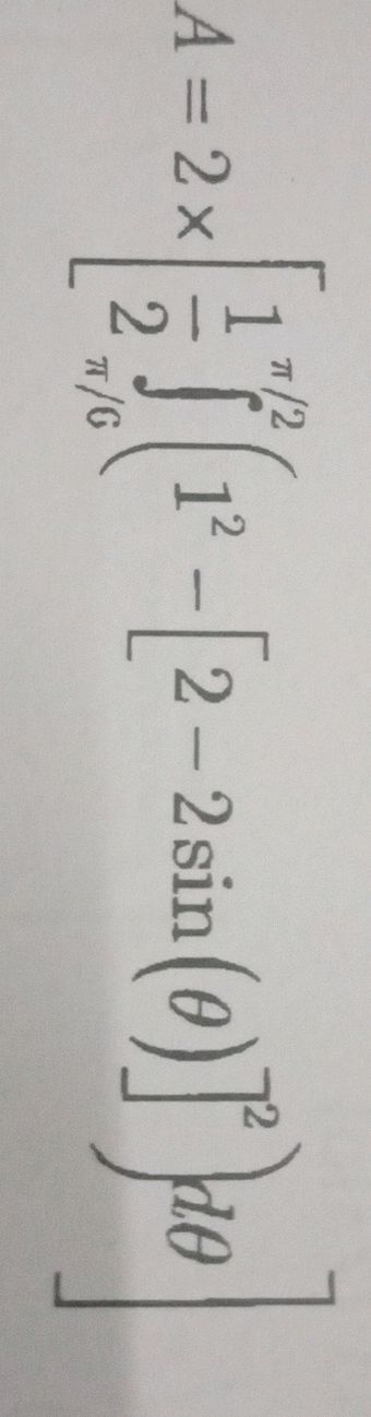 A = 2x [ _{ /6}^{ /2} ( 1 - 2 - 2 ( ) | StudyX