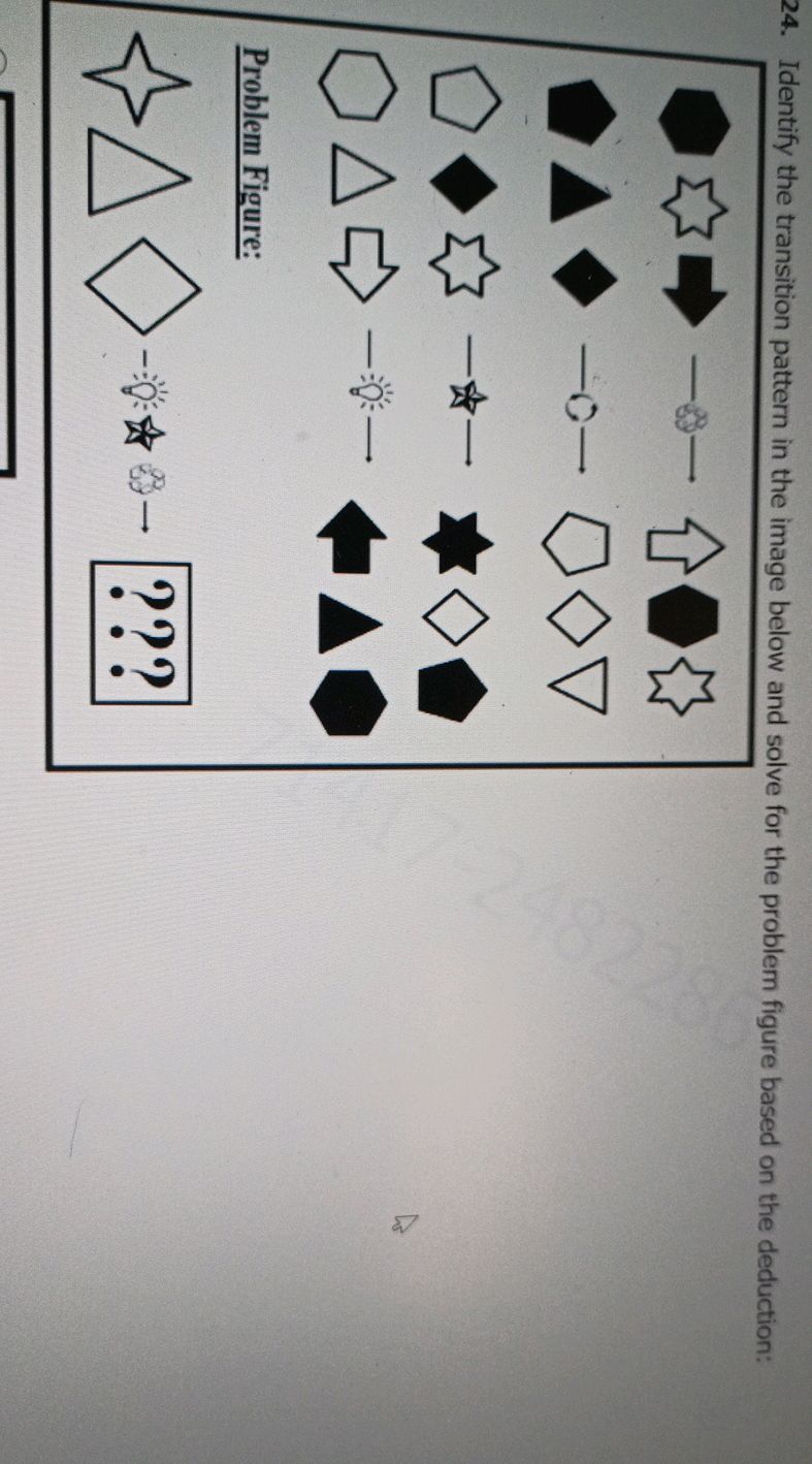 24. Identify the transition pattern in the | StudyX