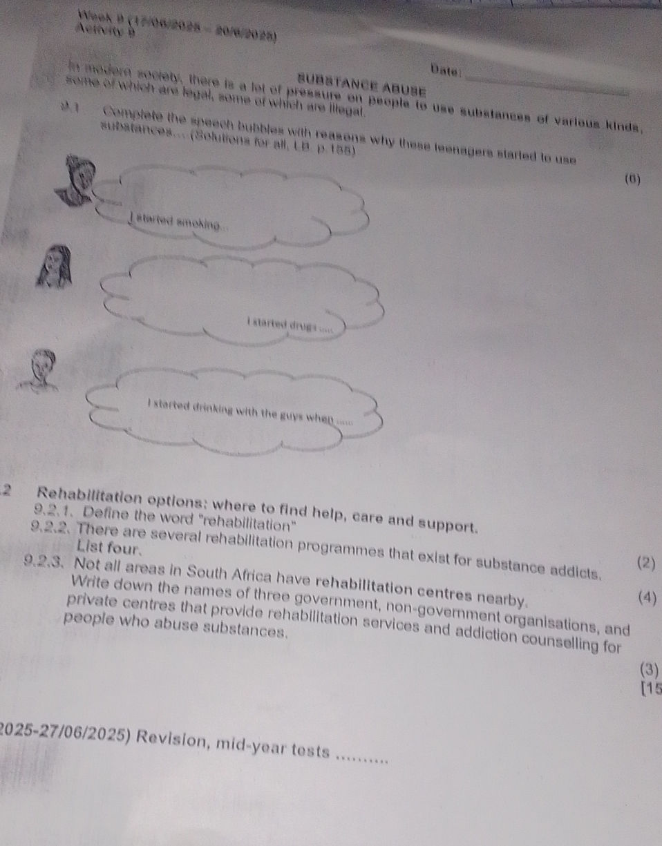 2.1 Complete the speech bubbles with reasons | StudyX