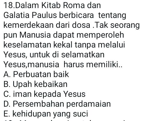 18. Dalam Kitab Roma dan Galatia Paulus | StudyX