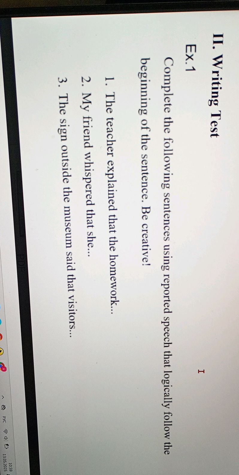 Complete the following sentences using | StudyX