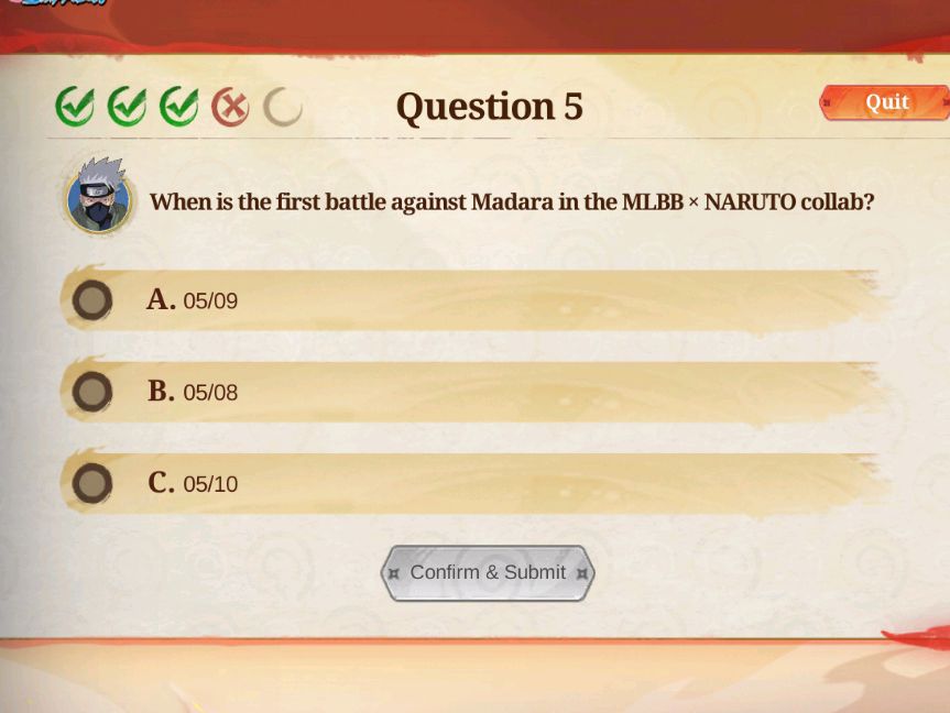 When is the first battle against Madara in | StudyX