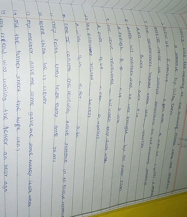 Part I. Find the meaning of the following | StudyX