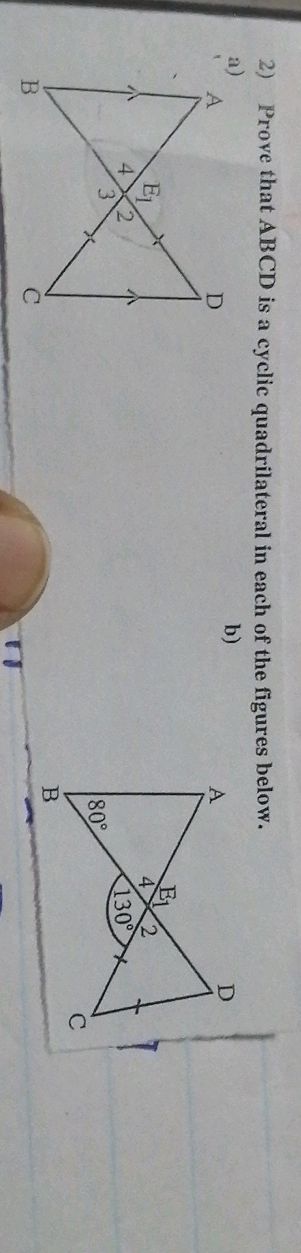 2) Prove that ABCD is a cyclic quadrilateral | StudyX