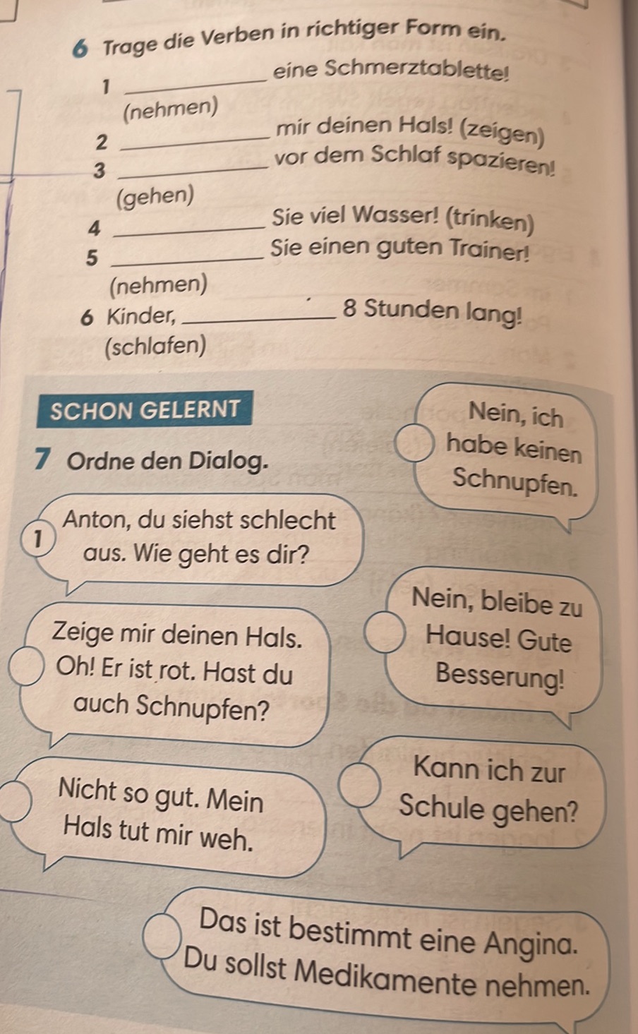 6 Trage die Verben in richtiger Form ein. 1 | StudyX