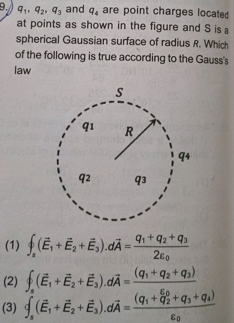 $ q_1, q_2, q_3$ and $q_4$ are point charges | StudyX