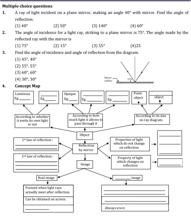 Multiple choice questions 1. A ray of light | StudyX