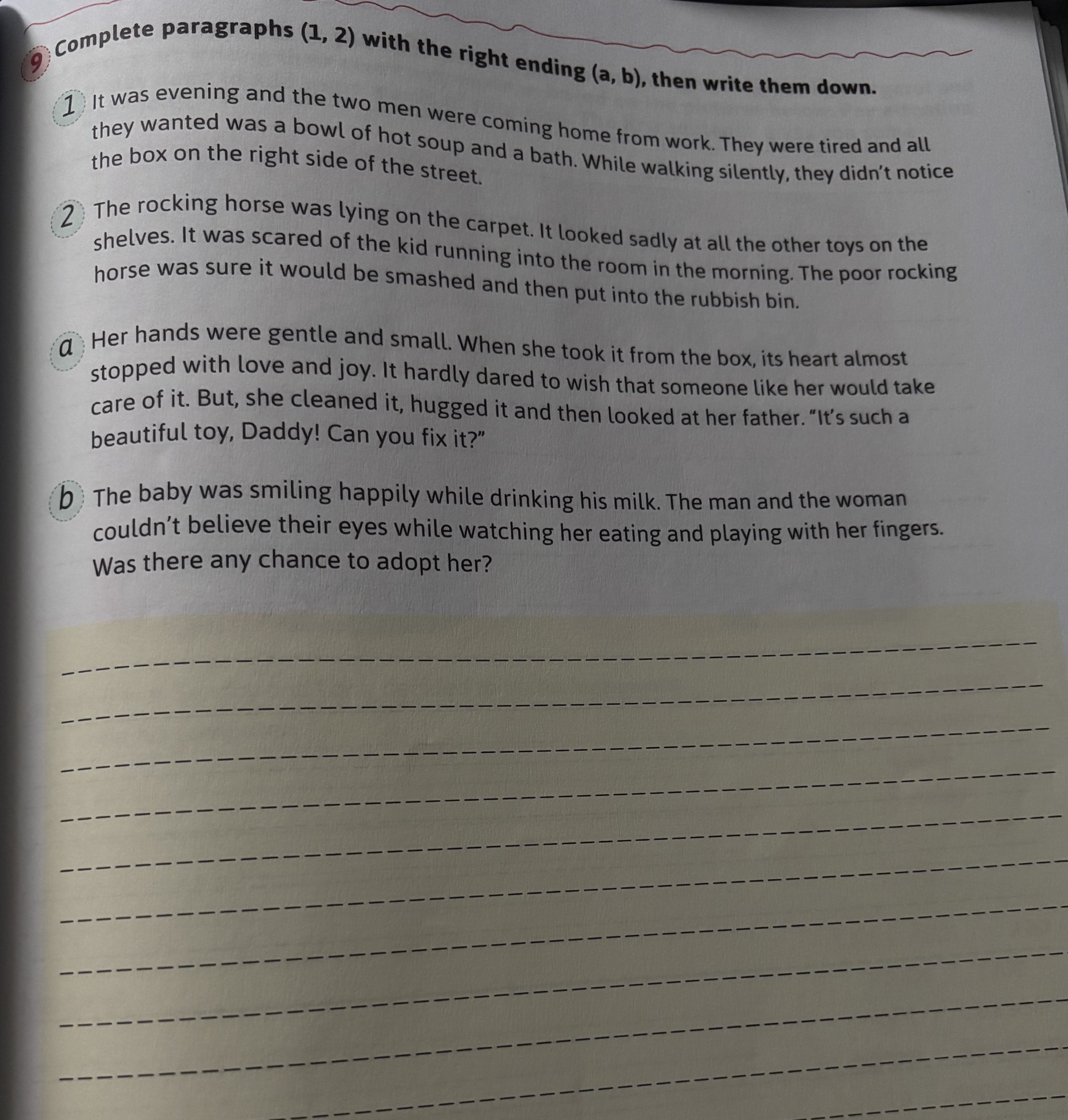 Complete paragraphs (1, 2) with the right | StudyX