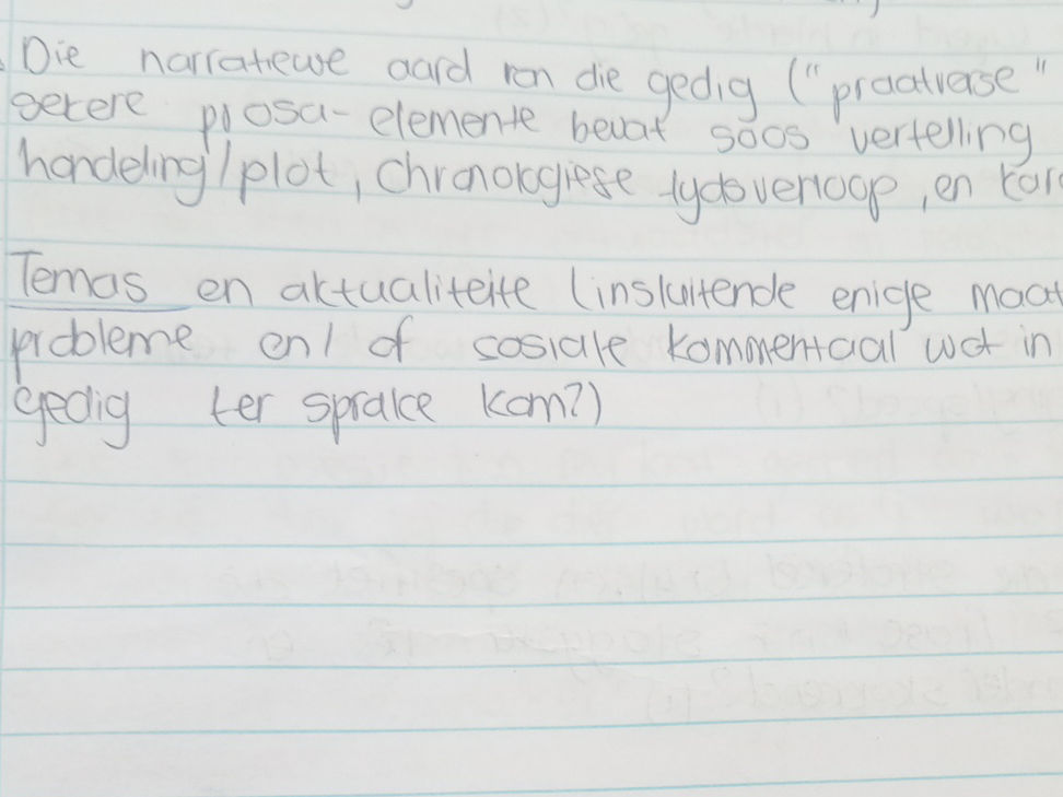 Temas en aktualiteite (insluitende enige | StudyX