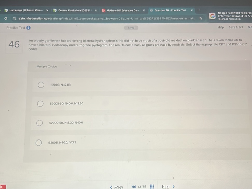 An elderly gentleman has worsening bilateral | StudyX